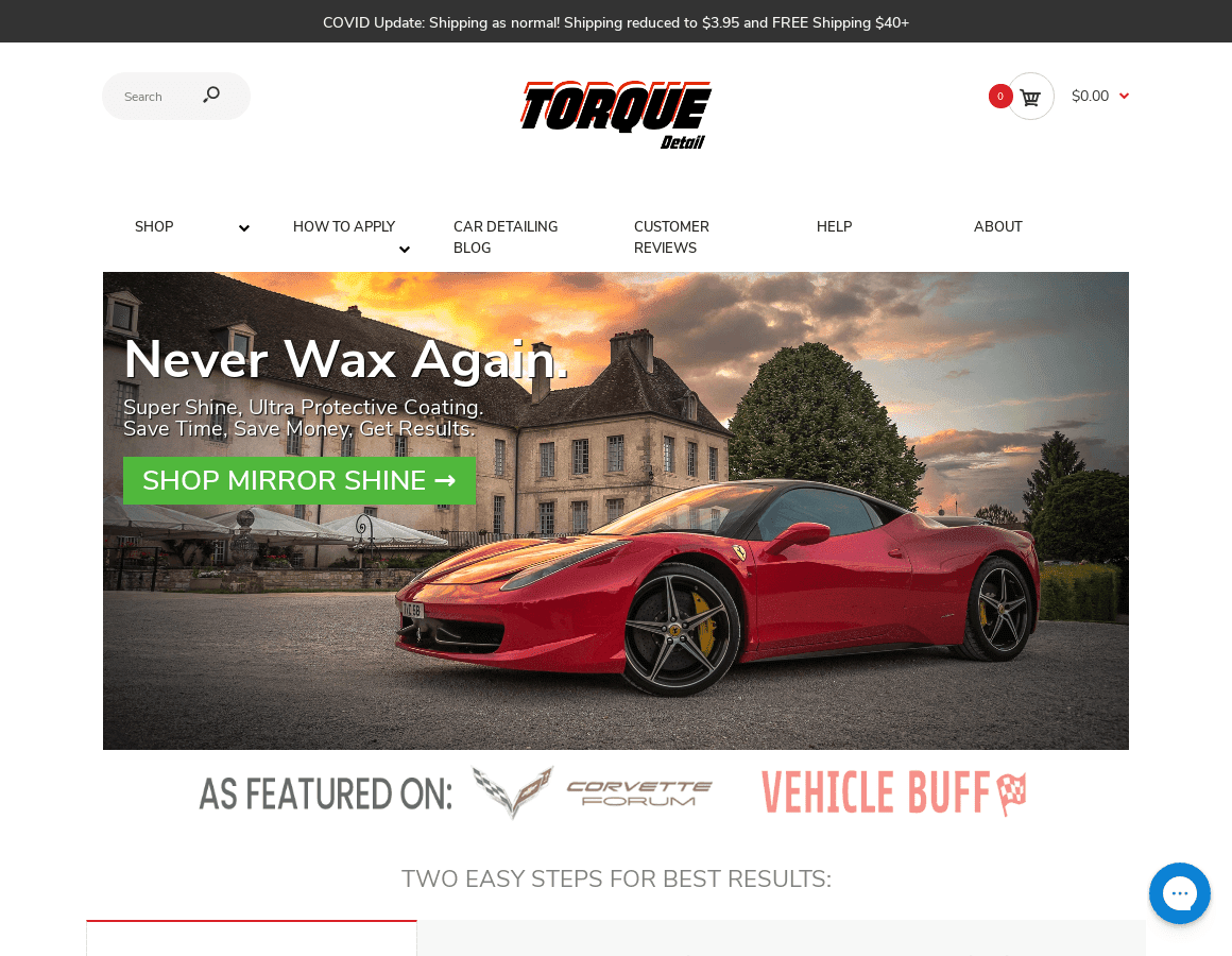 Premium Car Wax Sprays & DIY Car Detailing Supplies - Torque Detail